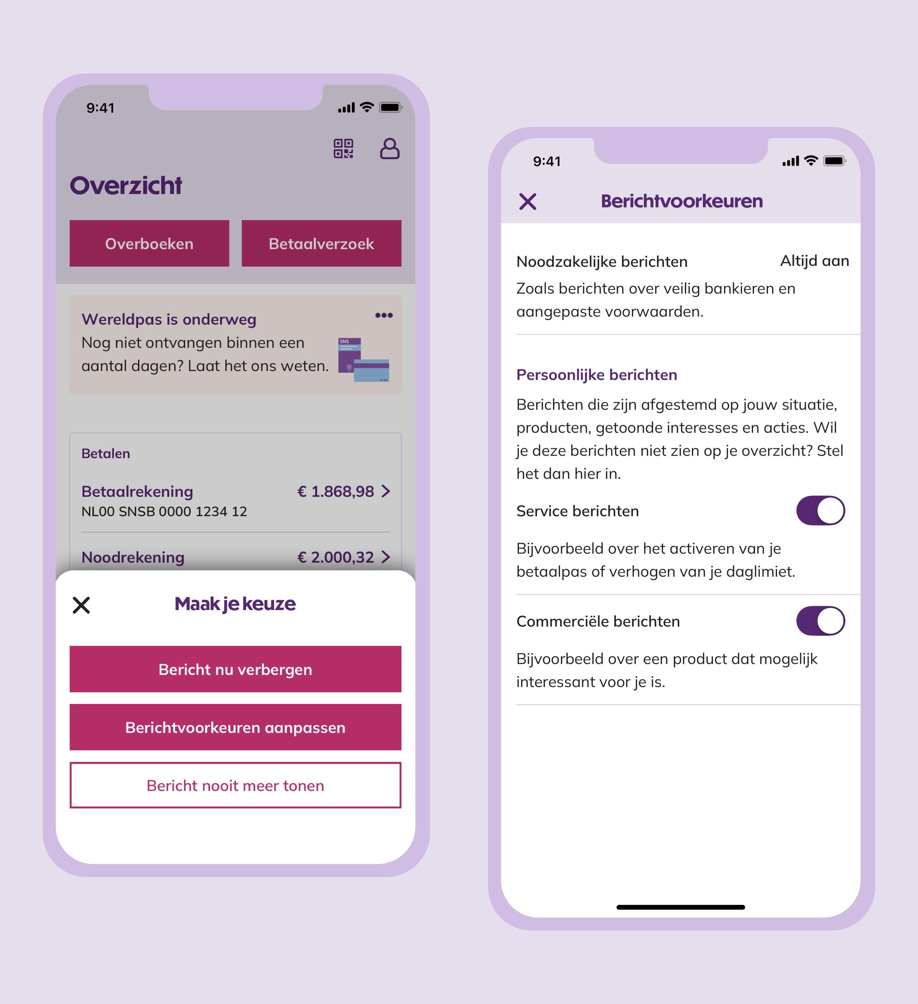Nieuw in de app en Mijn SNS - SNS Bank